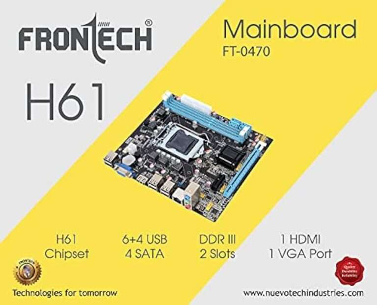 FRONTECH H61/1155 DDR3 MOTHERBOARD (H61-Black, Red) - Comzone